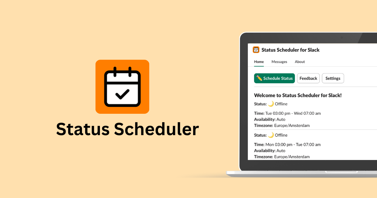 Automate Slack status | Status Scheduler